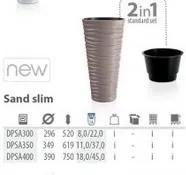 Prosperplast Květináč Sand Slim 40 - bílá