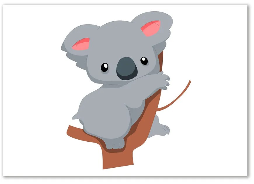Wallmuralia Fotoobraz na skle Koala na stromě 100x70 cm