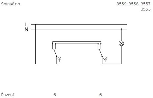 ABB Classic vypínač č.6 jasně bílá 3553-06289 B1
