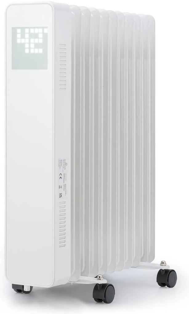 Klarstein Sanford Smart, olejový radiátor, 2500 W, časovač, LED dotykový panel, ovládání pomocí aplikace