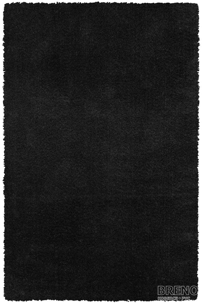 Chlupatý kusový koberec Gala 01MMM | černý Typ: 200x290 cm