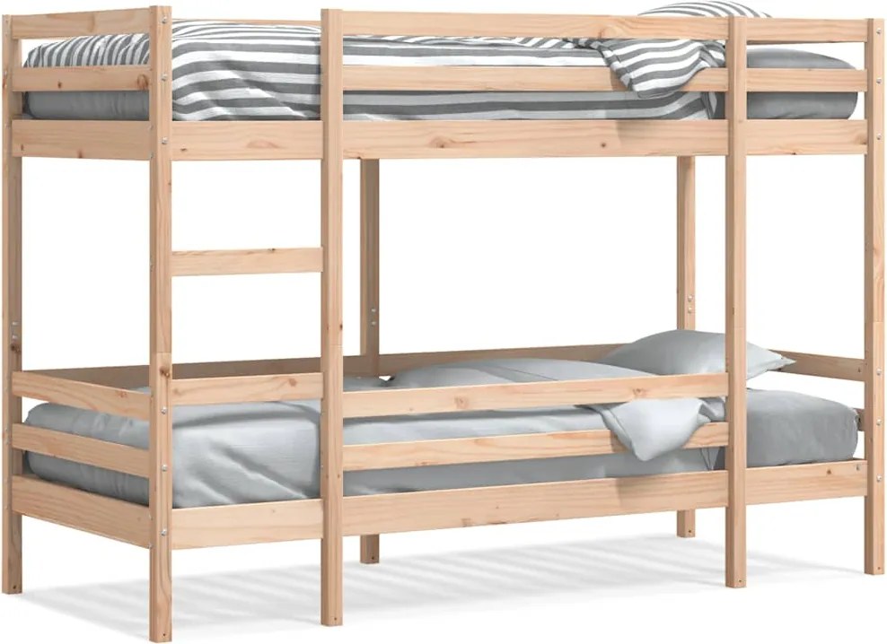 Patrová postel bez matrace 90 x 190 cm masivní borové dřevo 3284221