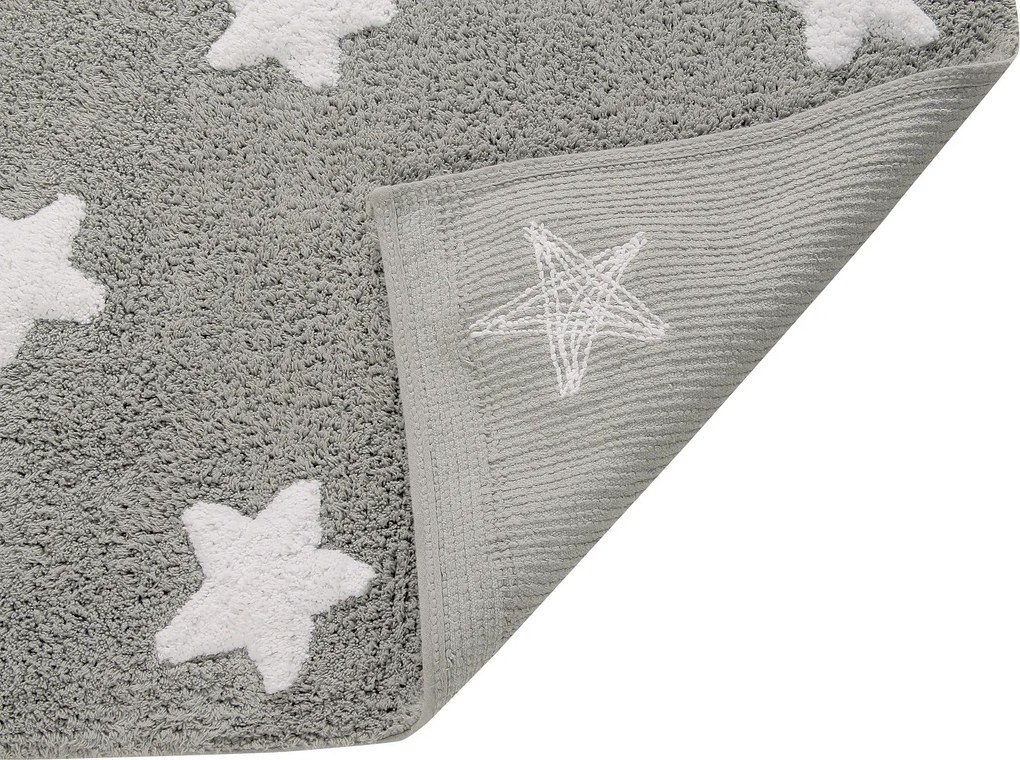 Lorena Canals, Přírodní koberec, ručně tkaný Stars Grey-White, 120x160, šedá, dětský pokoj