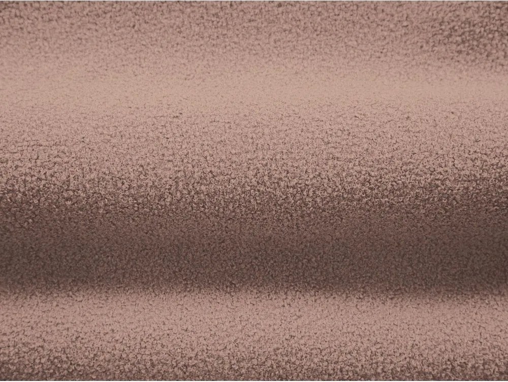 Světle růžová pohovka z textilie bouclé 200 cm Jenny – Micadoni