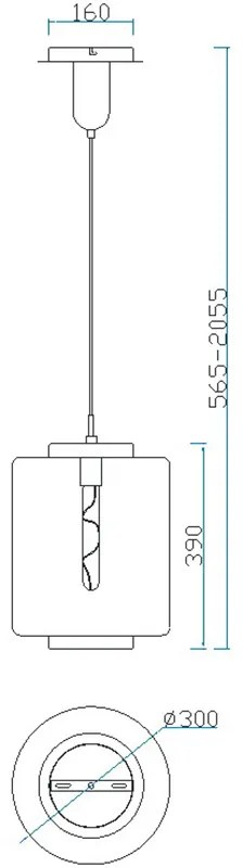 Mantra Jarras, závěsné svítidlo z bronzového skla, 1x40W E27, prům. 30cm