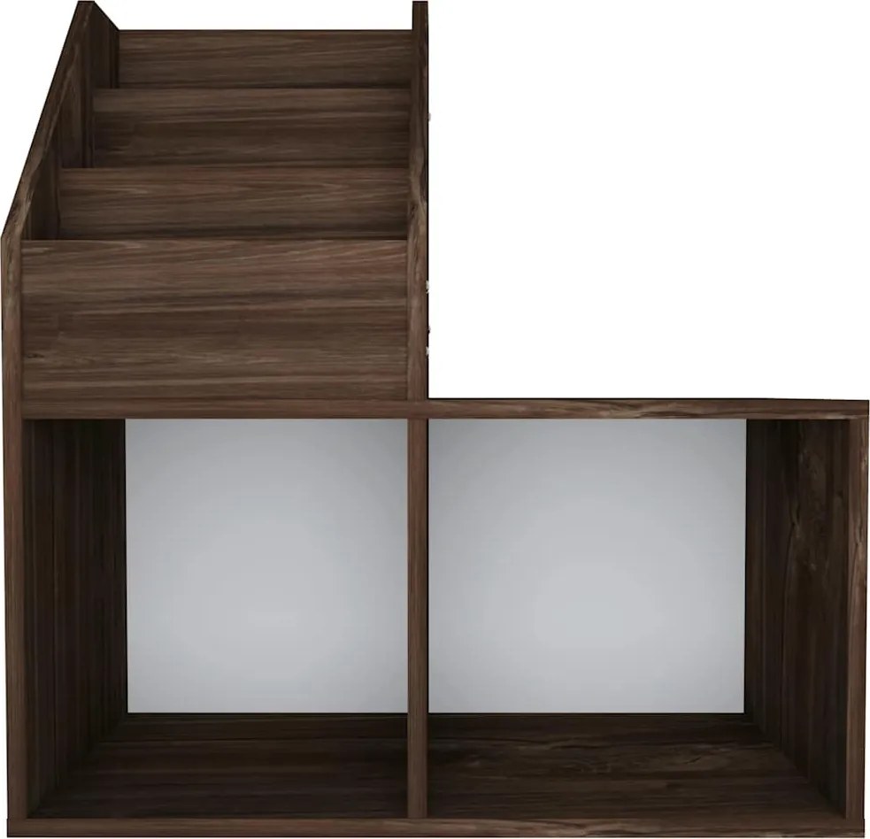 Dětský regál na časopisy kouřový dub 71 x 30 x 78,5 cm kompozit 339520