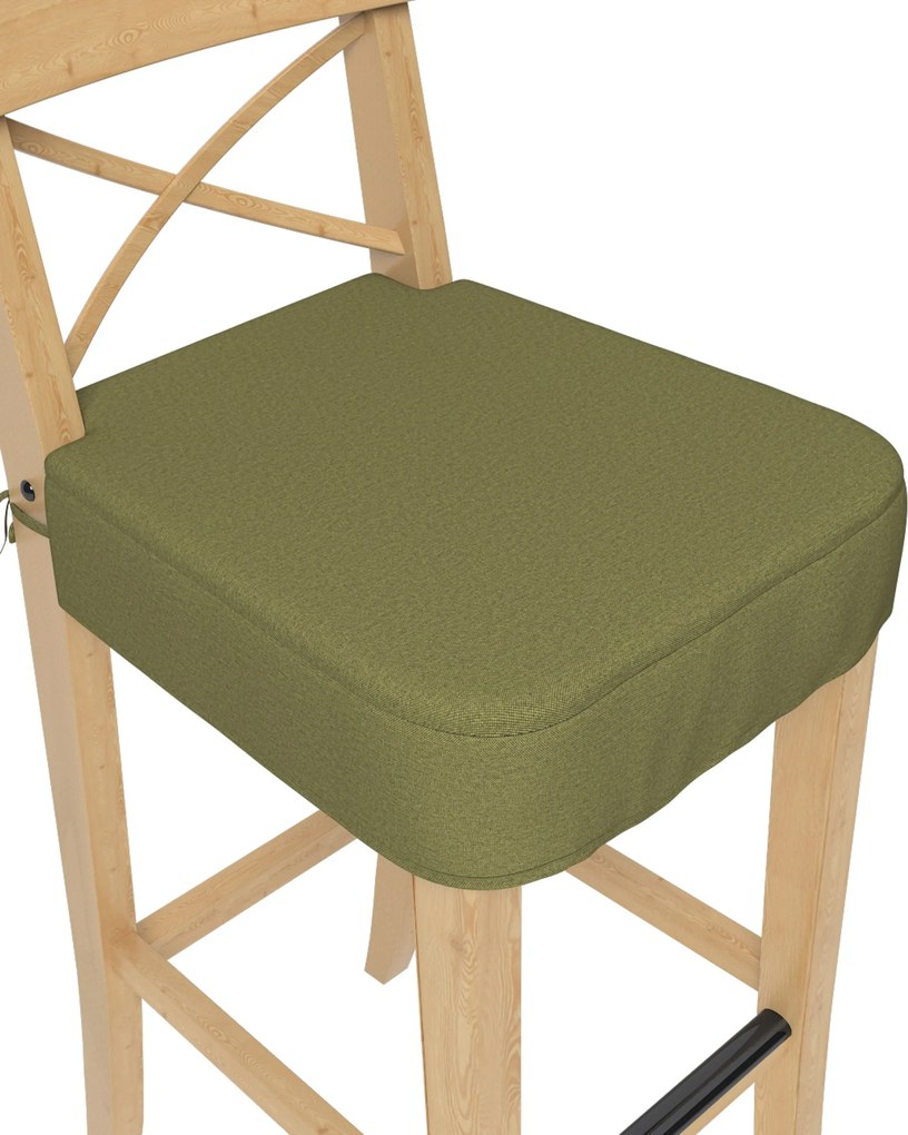 Sedák na židli IKEA Ingolf - barová barva zelená látka pletený vzor