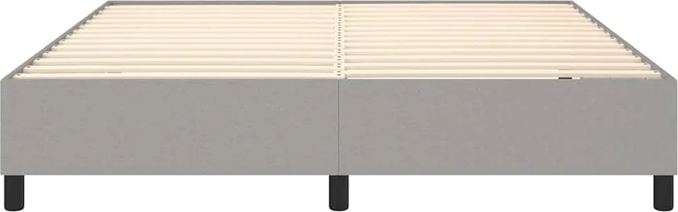 Rám postele s boxspringem světle šedý 180 x 200 cm textil 3120878