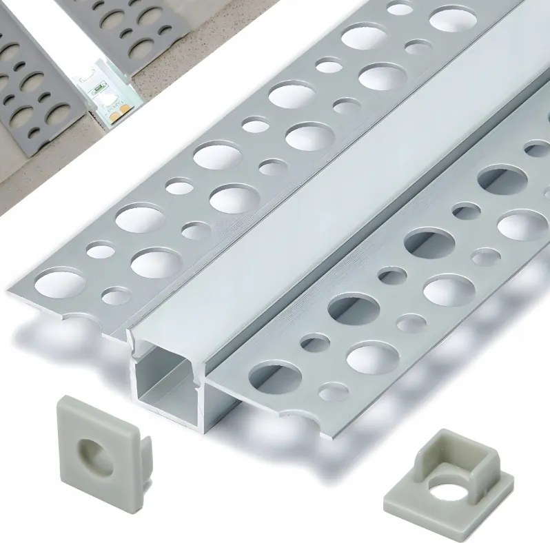 BERGE LED hliníkový profil zapuštěný 2m - sada