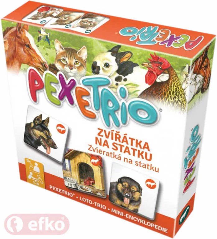 EFKO Hra naučná Pexetrio Zvířátka na statku *SPOLEČENSKÉ HRY* ef8807