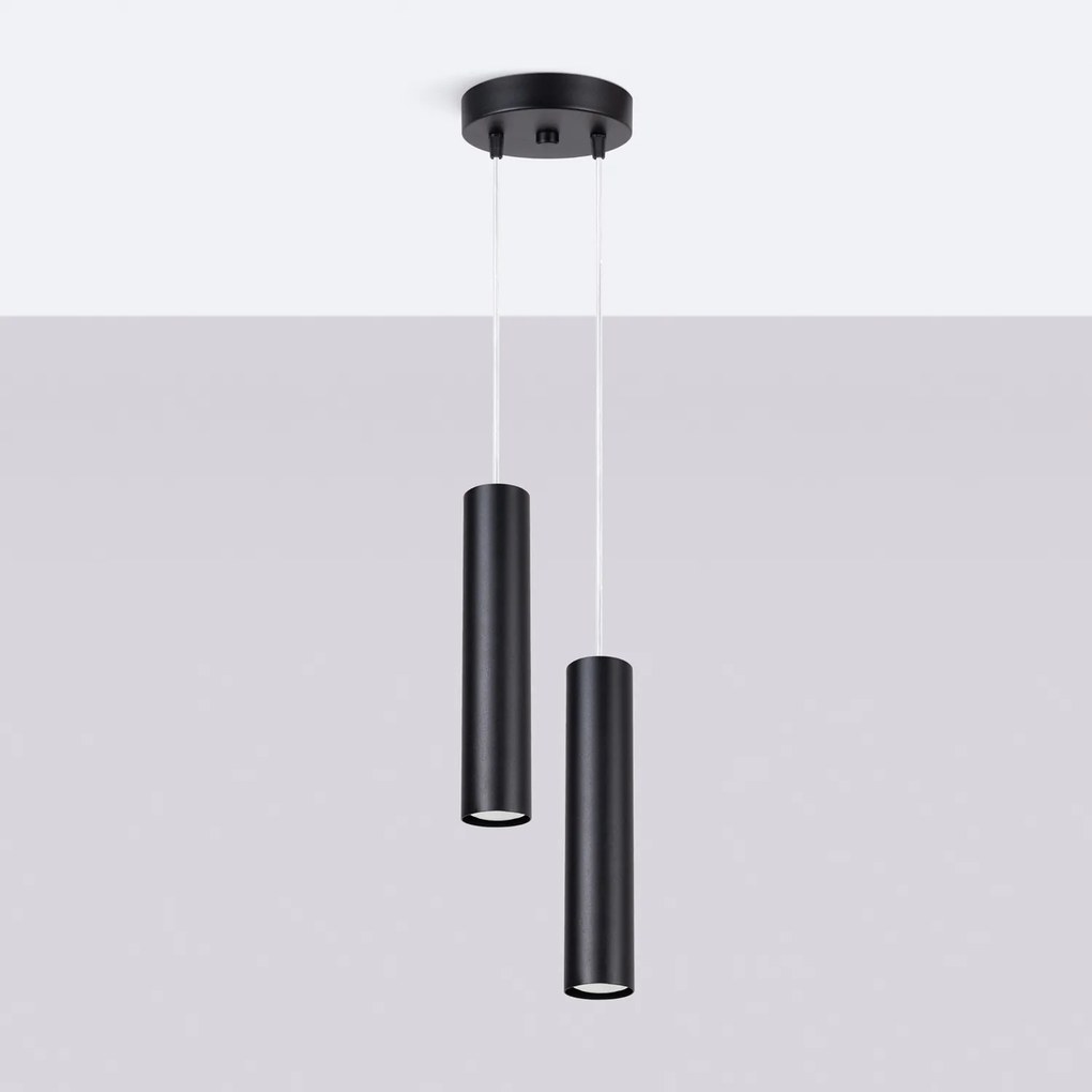 Sollux Lighting Závěsná lampa LAGOS 2P černá