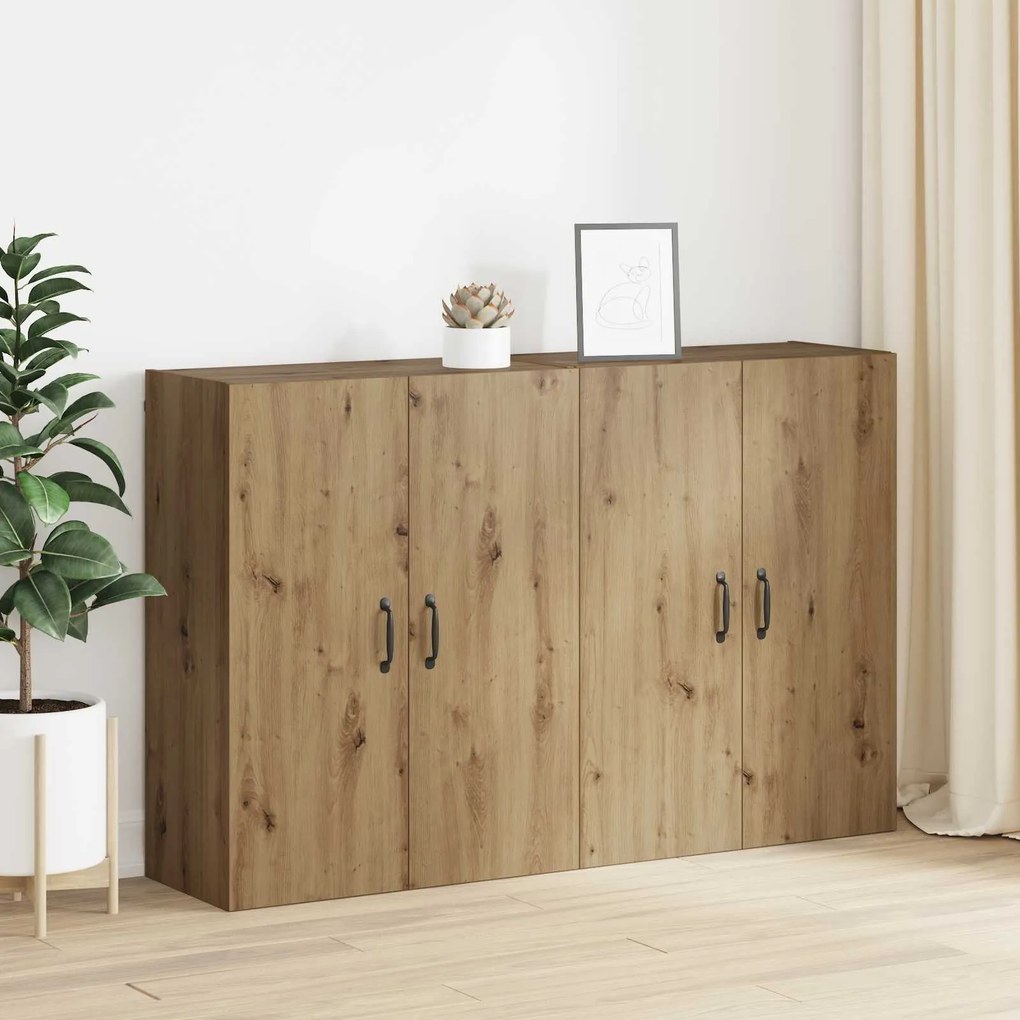 Nástěnná skříň 2 ks Artisanový dub 69,5 x 34 x 90 cm 3394552