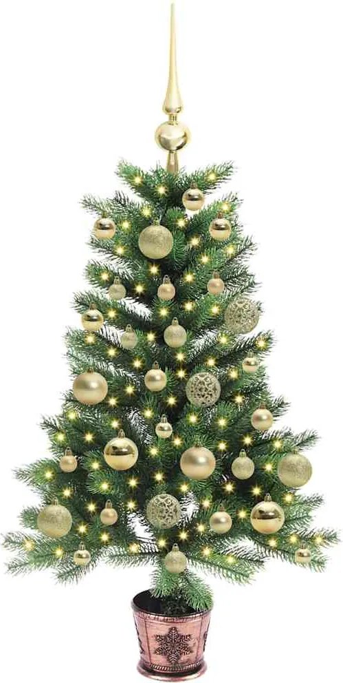 Vánoční stromeček s 150 LED diodami s stojanem Zelená 90 cm PE 3396304