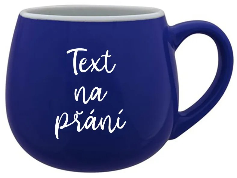 TEXT NA PŘÁNÍ - modrý keramický hrníček 300 ml