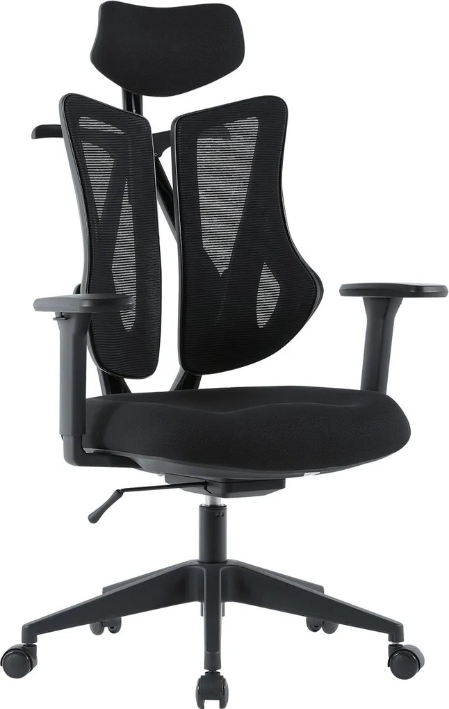 Ergonomická kancelářská židle AVENTO - černá síťovina