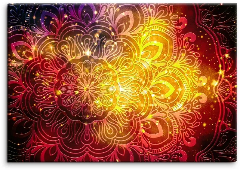 Malvis ® Obraz Zářící vesmírná mandala Velikost: 120x80 cm