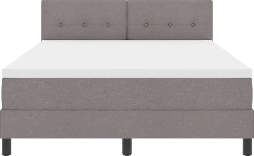 Postel s boxspringem s čelo Taupe 160 x 200 cm textil 3338703