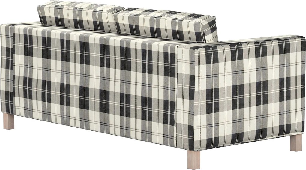 Potah na pohovku IKEA  Karlanda rozkládací, krátký barva černá látka pletený vzor, vzorované