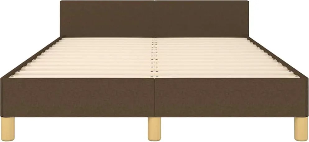 Rám postele bez matrace tmavě hnědá 120 x 200 cm textil 3124882