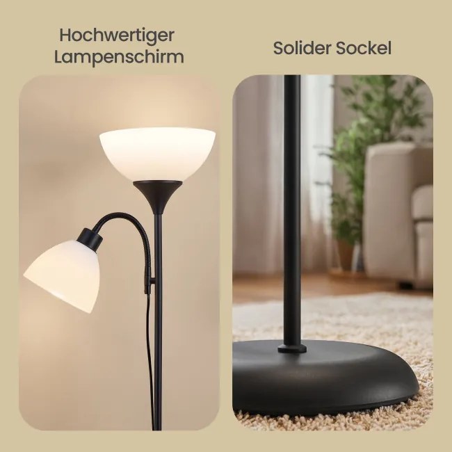 Stojací lampa s nastavitelnou lampou na čtení LFLB35019B102