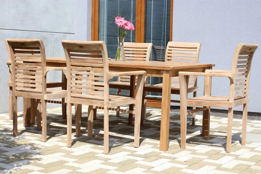 Noela Zahradní teakový set 1+6 pro 6 osob Garden IV.