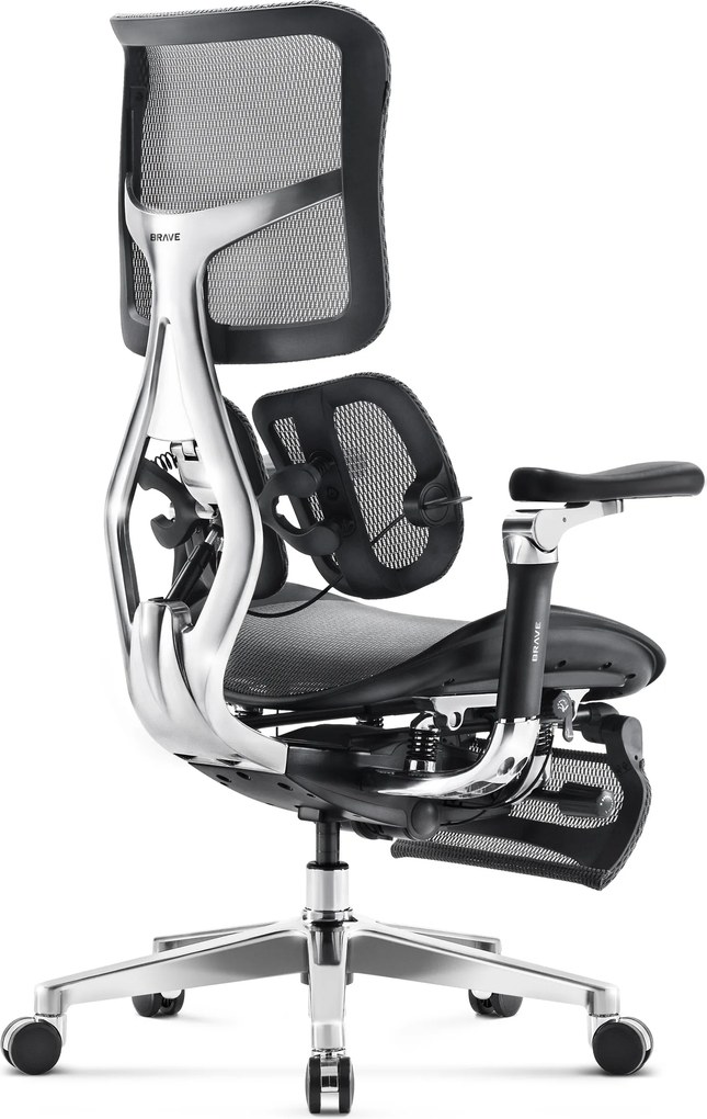 Ergonomická židle s podnožkou černá Premium Normal Size: Diablo V-Kinetic