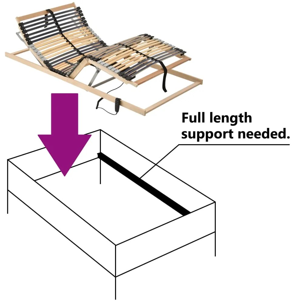vidaXL Marketos Elektrický lamelový rošt postele se 42 lamelami 7 zón 80x200 cm