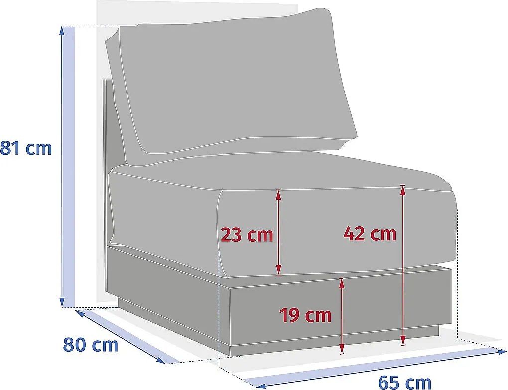 Hliníkové křeslo středové MADRID (terracotta)
