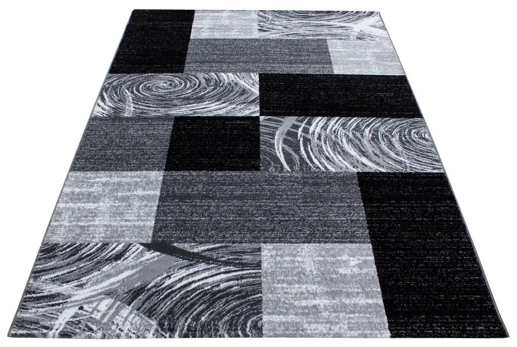 Ayyildiz, Kusový koberec Parma 9220 black, 80x150, šedá, chodba / předsíň