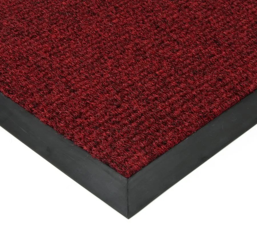 Červená textilní zátěžová čistící rohož Catrine - 100 x 100 x 1,35 cm