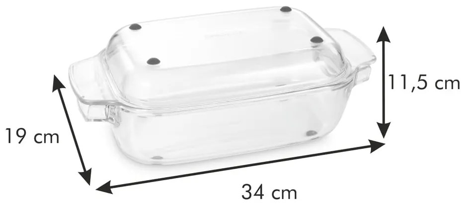 Skleněný pekáč s poklopem 19x34 cm GrandChef – Tescoma