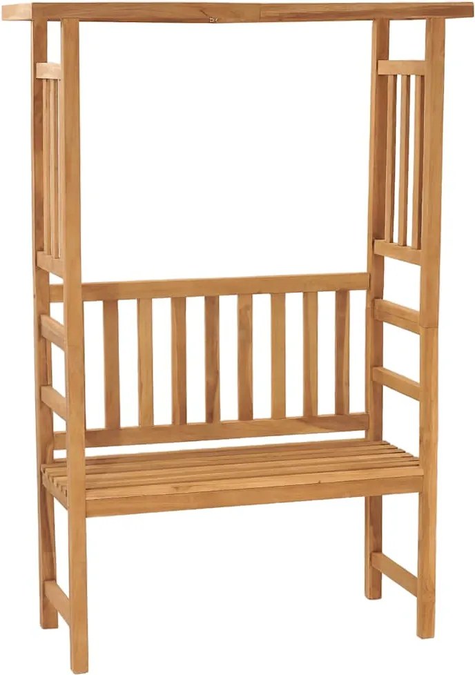 Zahradní lavice s pergolou 115 cm masivní teakové dřevo 316170