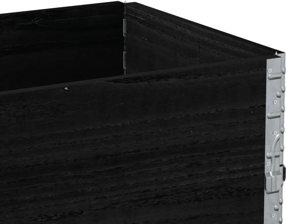 Zahradní truhlík černý 100 x 50 cm masivní borové dřevo 3295392