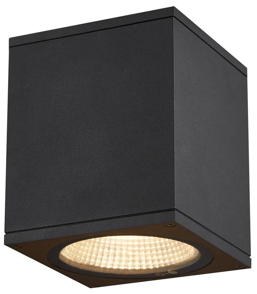 SLV 1003421 Enola Square M, venkovní stropní svítidlo, LED 10W 3000/4000K, antracit, rozměr 10x10cm, IP65