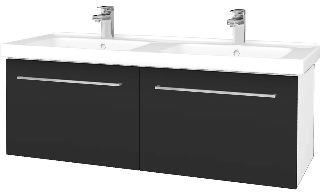 Dřevojas Koupelnová skříň BIG INN SZZ2 125 Varianta: N03 Graphite / Úchytka T01 / N03 Graphite