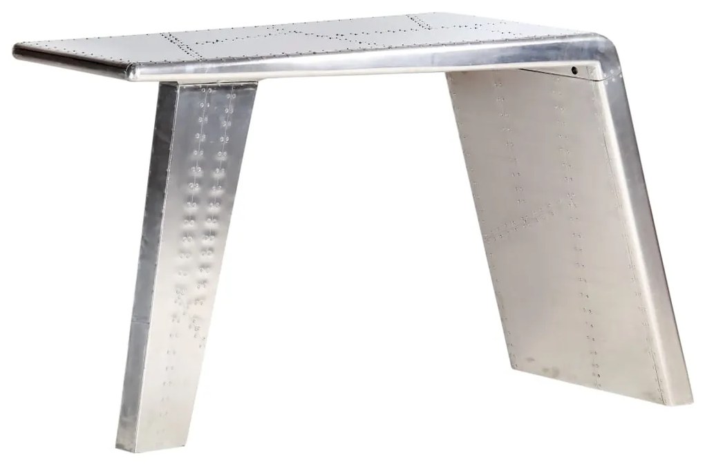 Letecký psací stůl stříbrný 112 x 50 x 76 cm kov 284414