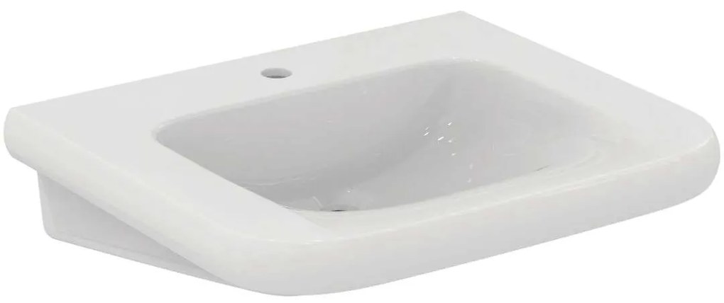 Ideal Standard Contour 21+ - Umyvadlo bezbariérové 65x56 cm, bez přepadu, otvor pro baterii, SmartGuard+, bílá E3621HY