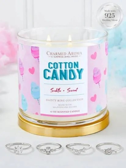 Charmed Aroma svíčka Cotton Candy (prstýnek), 340 g