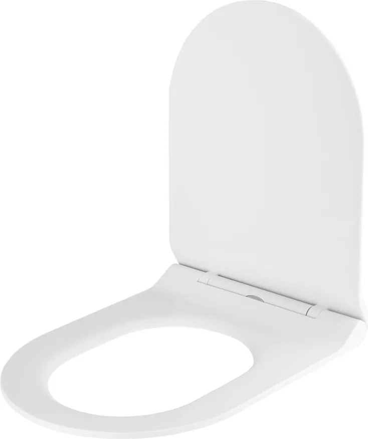 Gamma D8, WC sedátko 470x365 mm, polypropylen, SoftClose, EasyClean, bílá lesklá, GMA-D8