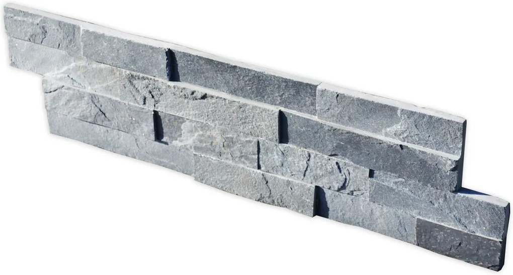 Alfistone kamenný obklad, černá břidlice BL001, tloušťka 1,2 - 2,5 cm, rozměry: 15 x 60 cm