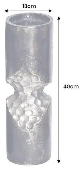 Massive home | Váza PRECIOUS 50 CM černá stříbrná