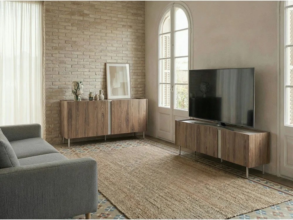 TV stolek v dekoru dubu v přírodní barvě 140x54x35,5 cm Lucile – Marckeric