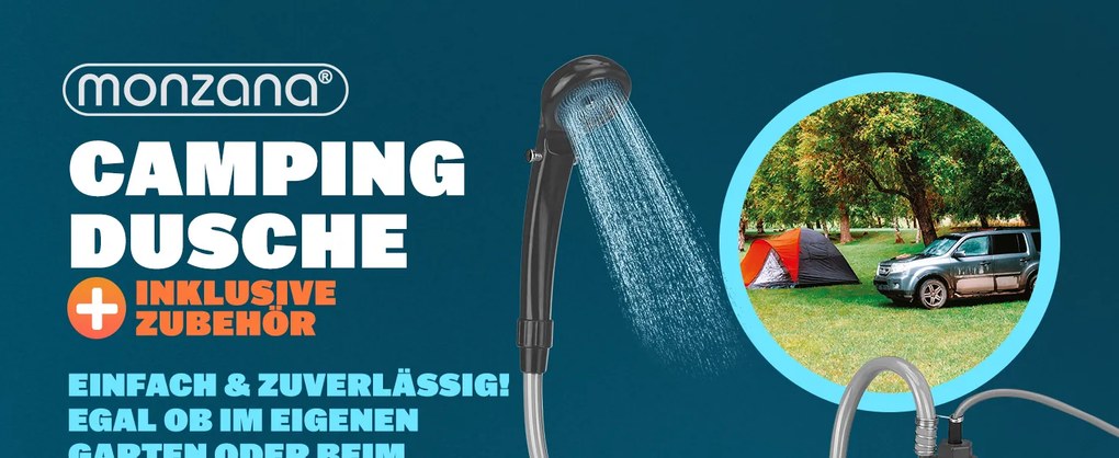 Kempingová sprcha antracitová s Ponorné čerpadlo