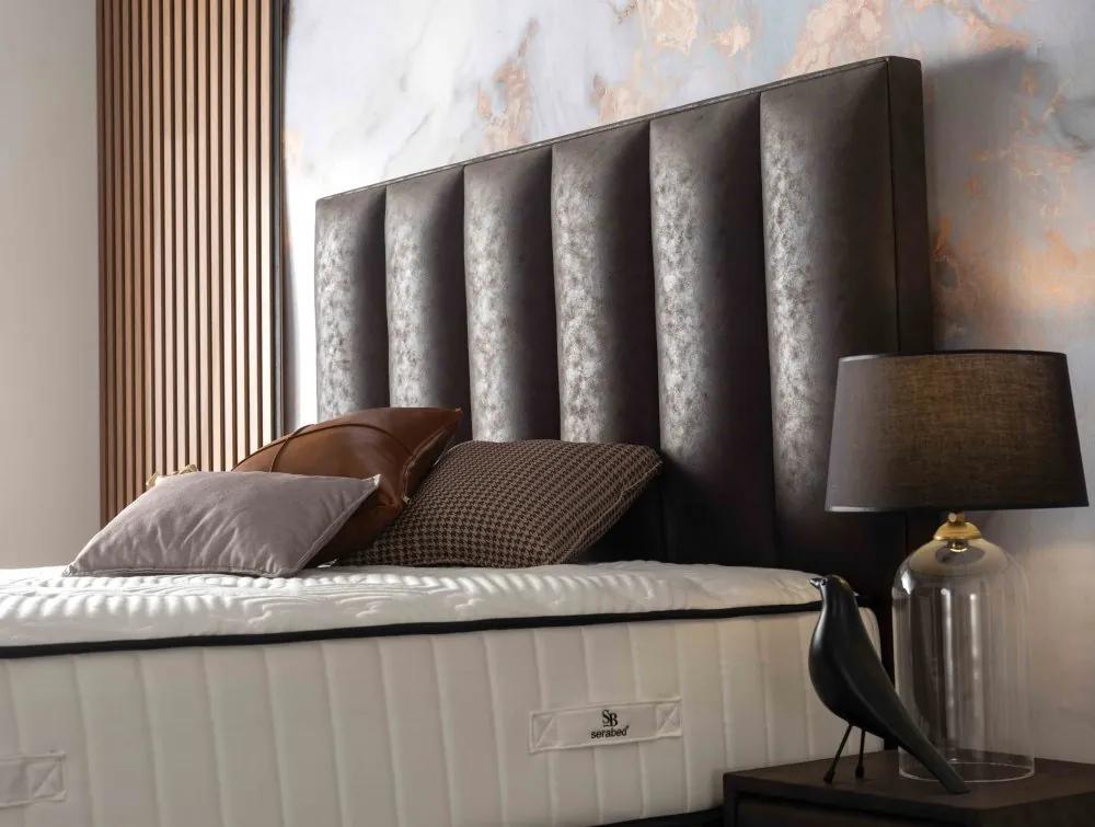 Čalouněná postel PROUD NEW s matrací - černá 120 × 200 cm
