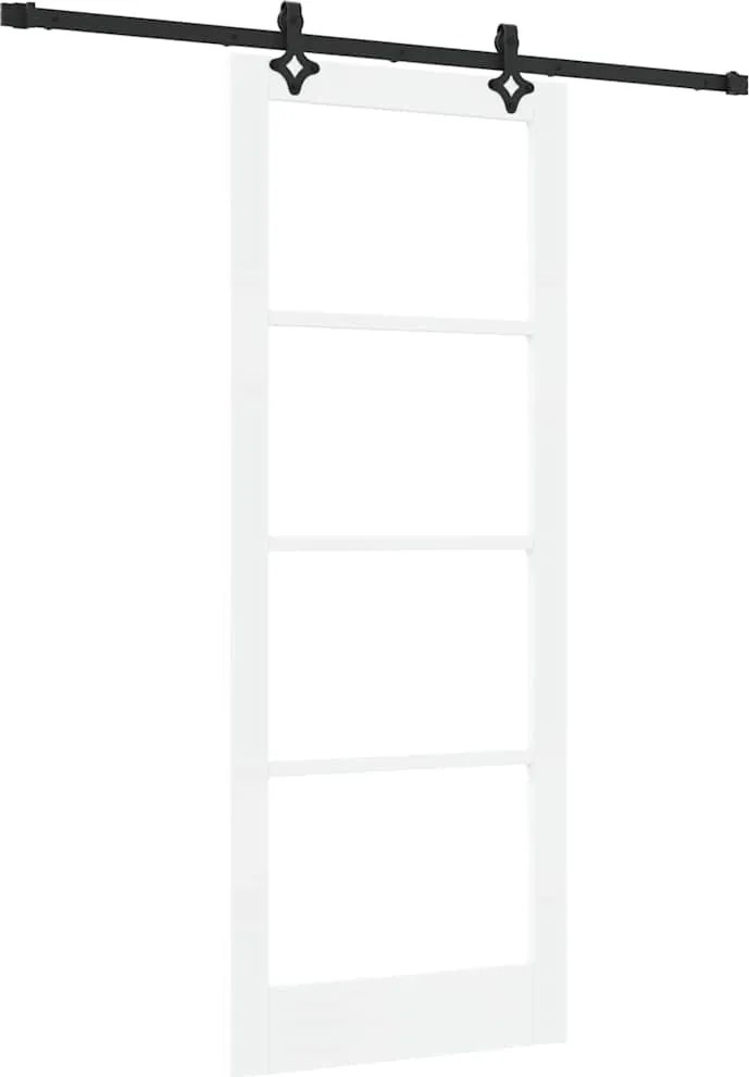 Posuvné dveře ORKDAL 83 x 211 cm Masivní borové dřevo a sklo 3332168