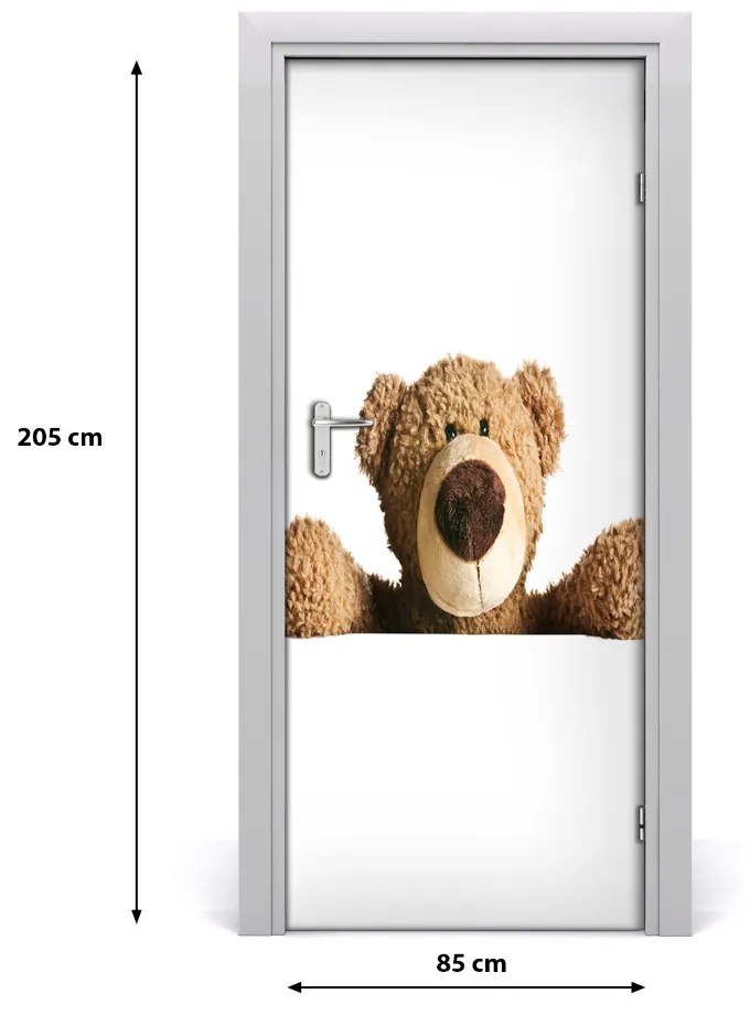 Samolepící fototapeta na dveře Plyšový medvídek 85x205 cm