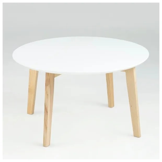 Bílý konferenční stolek Actona Molina, ⌀ 80 cm