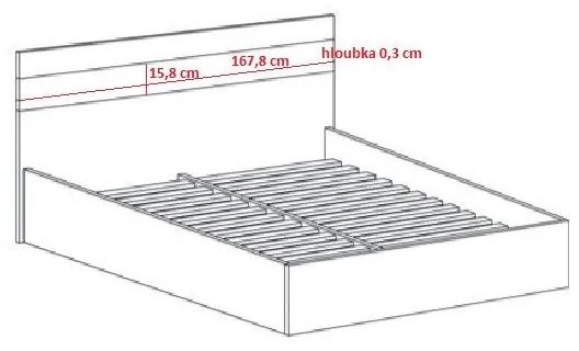 Casarredo Postel CLEMENTE 160x200 cm fialová