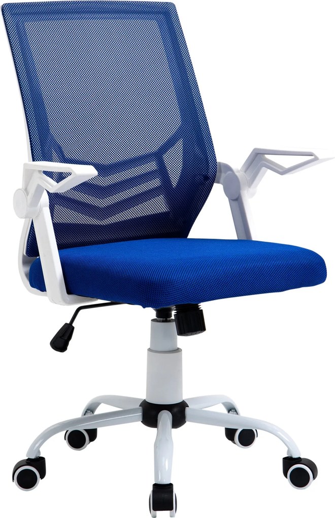 Ergonomická kancelářská židle Vinsetto - otáčecí kancelářská židle s nastavitelnou výškou, zdvihacími opěrkami a bederní podporou, pro teenagery a do…