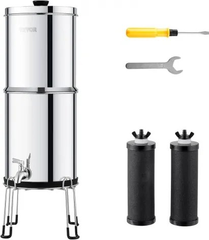 Gravitační vodní filtr z nerezu 8,5 l se 2 filtry – ZLLSQ225GALHAEPZ2V0